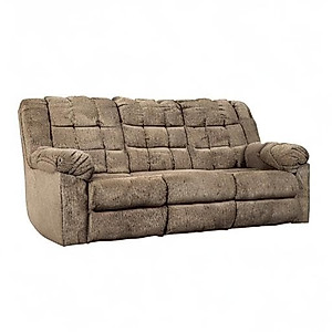 Signature Design by Ashley Workhorse Oversized Manual Reclining Sofa, Light Brown