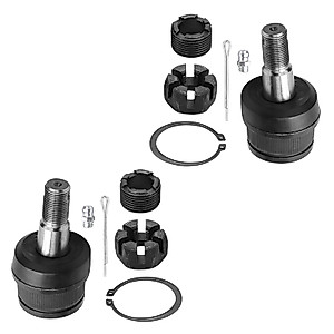 Detroit Axle - Front 13pc Suspension Kit for 91-01 Jeep Cherokee Comanche, Lower Upper Ball Joints Outer Inner Tie Rod Sway Bar Links Drag Link Track Bar Adjusting Sleeves Replacement