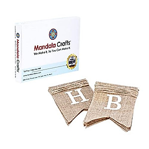 Mandala Crafts Burlap Happy Birthday Banner - Happy Birthday Burlap Banner Garland Bunting Pendant Flag for Rustic Birthday Decorations -Boho Burlap Birthday Banner for Adults