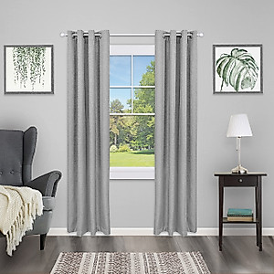 INTERIOR LIVING AZ71830US End Curtain Rod, 28-48", Satin Nickel