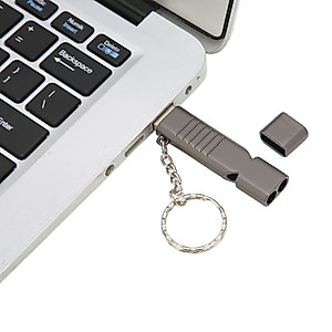 070 Whistle Flash Drive, Multifunctional USB Memory Stick, Waterproof 120dB Sound Whistle with Key Chain for Outdoor Activities, Whistle USB Stick Plug and Play(32 GB)