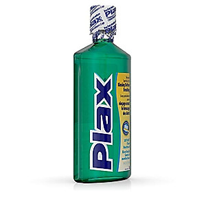 Plax Oral Rinse Mouthwash, Daily Mouth Rinse Designed Specifically for Rinsing Before Brushing, with a Refreshing Soft Mint Flavor, 24 fl. oz (Pack of 12)