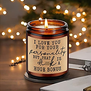 LEADO Scented Candles - Funny Gifts for Men, Naughty Gifts for Him - Boyfriend Gifts, Husband Gifts, Fiance Gifts - Anniversary, Fathers Day, I Love You, Birthday Gifts for Men, BF, Couple, Guy, Gay