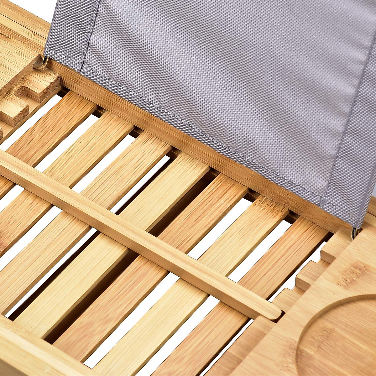 Sen Yi Bao Luxury Bathtub Caddy Tray，Bamboo Bathtub Tray Caddy - Wood Bath Tray Expandable，Can be Placed Book and Integrated Tablet Smartphone and Wine Holder - Gift Idea for Loved Ones