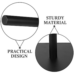 Luxshiny Hand Towel Holder Standing Stainless Steel T-Shape Towel Bar Rack Stand for Bathroom Kitchen Vanity Countertop Black