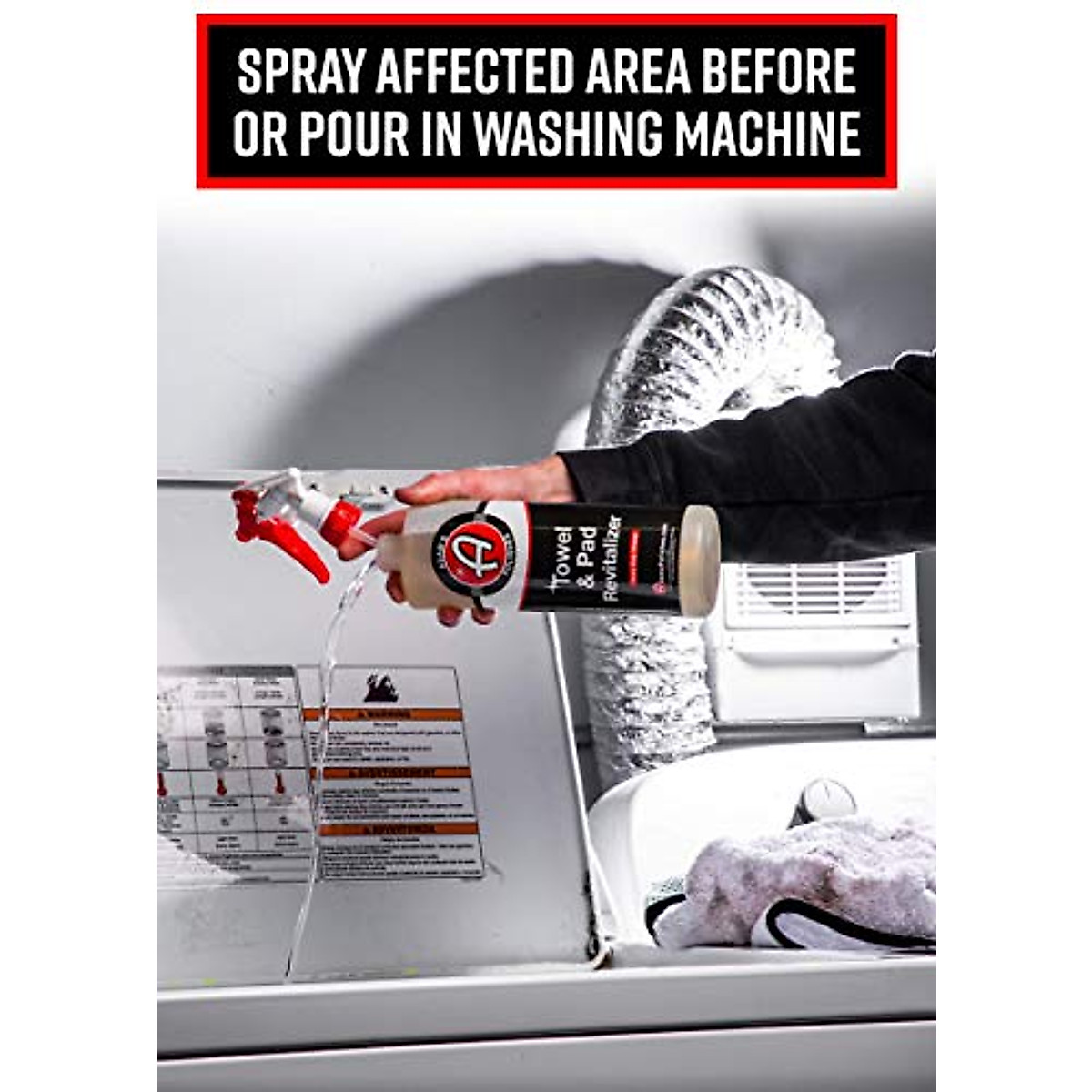 Adam's Microfiber Towel & Pad Cleaner - Keep Your Detailing Cloths, Applicators, & Pads Bright and Soft to Ensure a Scratch Free Surface - Tough on Grime, Gentle on Microfiber & Pads (32oz)