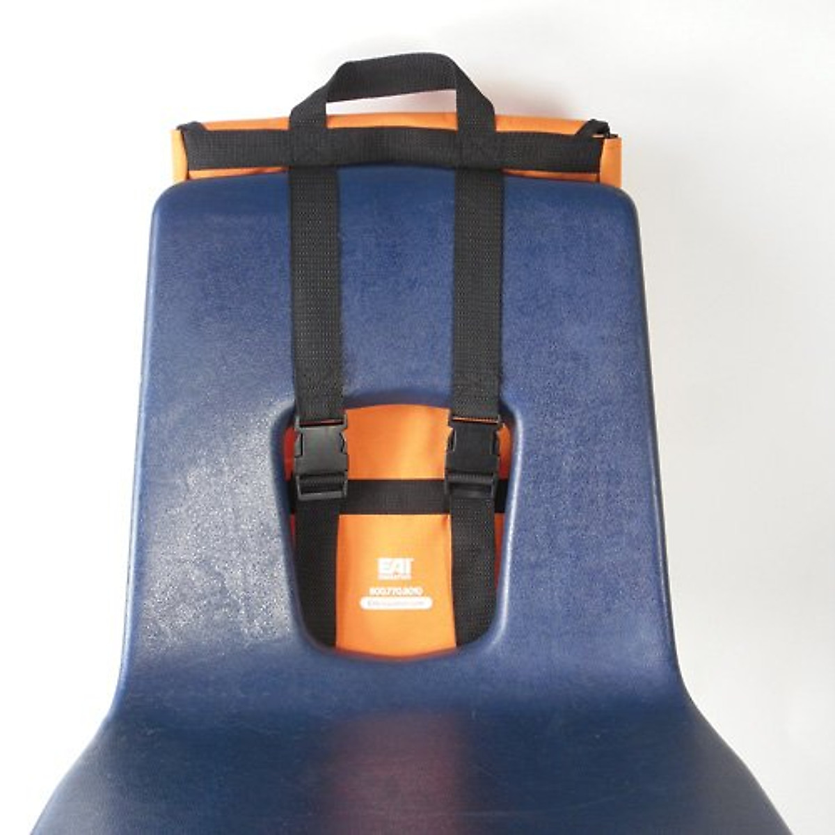 EAI Education NeatSeat Classroom Chair Organizer | Oversized Name-Tag Card, Dual Inner Pockets, Blue, 16" x 12" with 1 1/2" Gusset, Set of 4
