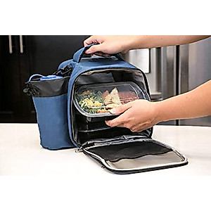 Fitpacker Meal Prep Containers - 28oz Portion Control Lunch Bento Box - Reusable Microwaveable (16 Pack - Version 2)