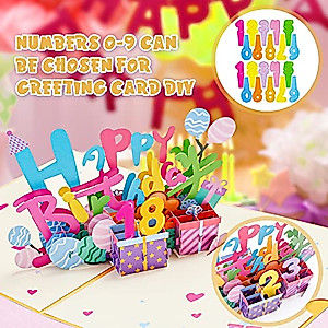 3D Pop Up Birthday Card Siumir Birthday Greeting Card with Envelope Gift Card Numbers 0-9 Personalized for Kids, Women, Men