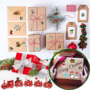 1200 Pcs Christmas Theme Sticker for Kids Christmas Tree Snowflake Stickers Gingerbread Stickers Santa Claus Stickers Holiday Stickers for Teachers Christmas Winter Classroom Party Favor