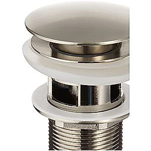 KRAUS Pop-Up Drain with Overflow in Satin Nickel, PU-11SN