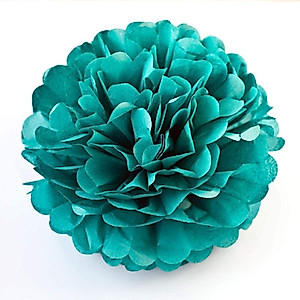 IGUO Teal Orange Wedding Party Decorations Orange Silver Autumn Party Baby Shower Carnivals Graduation Supplies Tissue Pom Pom,Teal Silver Orange Paper Tassel for Beautiful Nigerian Wedding Party Idea