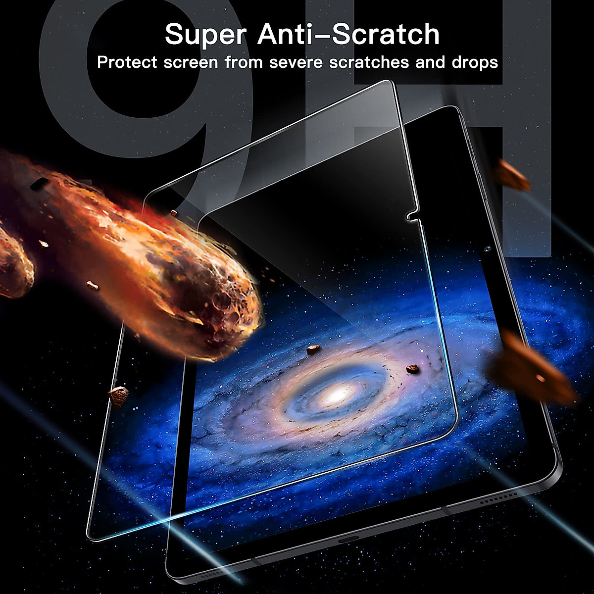 JETech Screen Protector for Samsung Galaxy Tab S8 Plus 2022 / Tab S7 FE 2021 / Tab S7 Plus 2020 12.4-Inch with Easy Installation Frame, Tempered Glass Film, HD Clear, 2-Pack