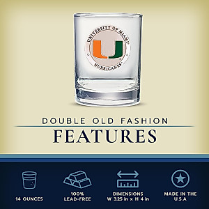 Heritage Pewter Miami Double Old Fashion | Double Rocks Glass 14 OZ for Liquor | Expertly Crafted Pewter Glass