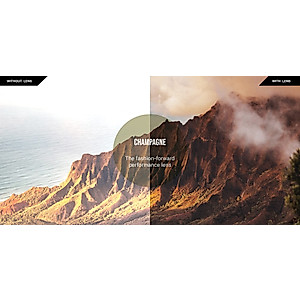 Revo Descend E Polarized Rimless Sunglasses, Blush Frame with Champagne Lens, 0 (RE 4060)