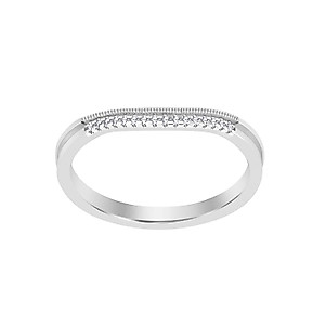 Eternal Bliss 1/5 cttw Round & Princess Natural Diamond Ladies Engagement Wedding Bridal Set in 10K White Gold (7)