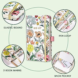 2025-2027 Pocket Planner/Calendar - 3 Year Monthly Planner 2025-2027, Jan 2025 - Dec 2027, 3.8" x 6.3", Small/Purse Planner 36 Months with Pen Holder, Inner Pocket, Elastic Closure and 61 Notes Pages