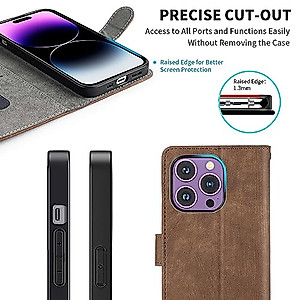 Case Compatible with Infinix Note 30i 4G X6716,Leather Case with Card Slot.Wallet Design,RFID Protection.Standable Flip Case Brown