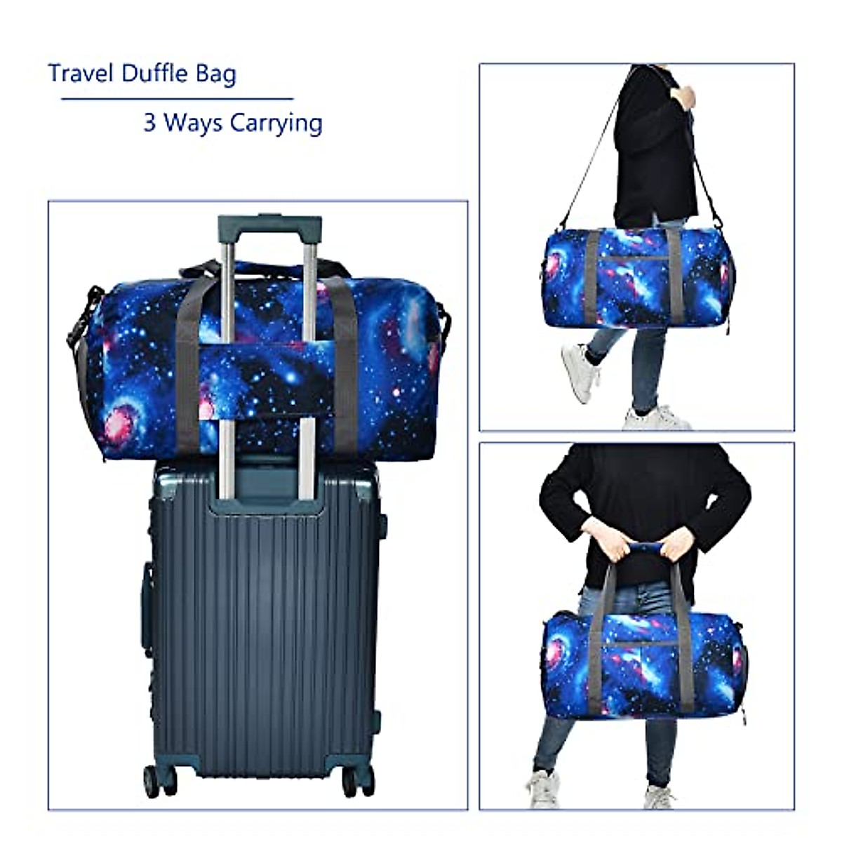 Tracebbg 50L Duffle Bag Women for Traveling with Shoe Compartment,Hospital Bags for Labor and Delivery,Overnight Bags for Women
