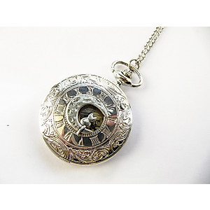 watch necklace Cat Moon Pocket, cat Necklace,Moon Necklace,cat Lady,Celestial Necklace,Cat Lover