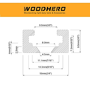WOODHERO 48'' Red T-Tracks for Woodworking - Ideal Gifts for Woodworkers Men Unique | 4 PCS Predrilled Universal T Track, Fine Sandblast Anodized, Sturdy and Durable, Comes with Flat Head Wood Screws