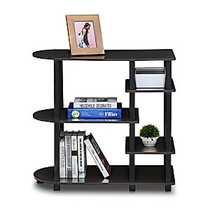 Furinno Turn-S-Tube Round Corner Storage Shelf, Espresso