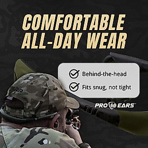 Pro Ears Stealth 28, Shooting Ear Protection, 28 dB, Situational Awareness, 18-Hour Battery Life, Noise Canceling Earbuds, Comfortable Behind-Ear Fit
