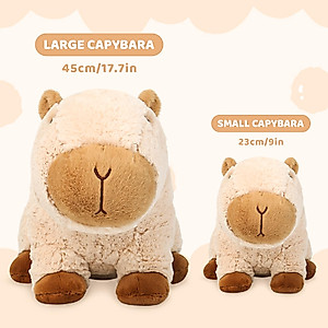 Riuhot Cute Capybara Plush Pillows Kawaii Soft Capybara Stuffed Animals Capybara Plushie Birthday Christmas Valentine's Day Gift for Kids(9in)