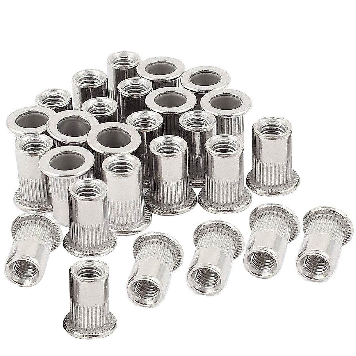 30PCs 1/4"-20 Stainless Steel Rivet Nuts Nutsert Threaded Rivet Insert Rivnuts 1/4-20UNC