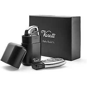 VONETTI Alpha Shield Bello - Premium RFID Signal Blocker Box - Smart Car Key Faraday Signal Protector, Keyless Go RFID Blocking Case, Crypto Wallet Safe Box, Signal Blocker Faraday Tin (Black)