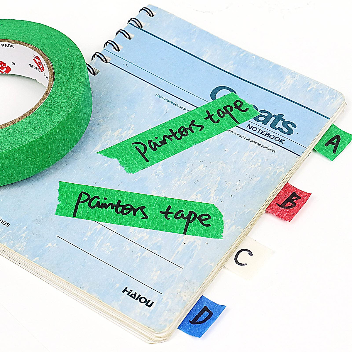 BOMEI PACK Painters Tape, Car Paint Green No Residue Automotive Masking Tape, Clean Removal Green Masking Tape, UV Resistant, 0.94 Inches x 55 Yards, 6 Rolls