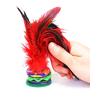 Baitaihem 4 Pack Colorful Kick Shuttlecock Fancy Chinese Jianzi Foot Sports Outdoor Game