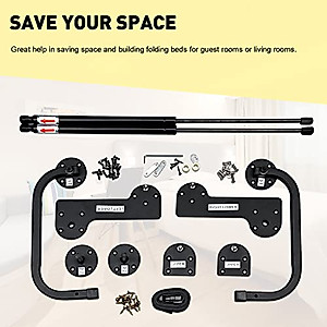 TOPOWN 2-Sets Murphy Bed Kit DIY Kit for Murphy Full-Size Bed Vertical Murphy Bed Hardware Kit for Folding Cabinet Wall Bed DIY Murphy Bed Kit Murphy Bed Hardware Bed Hardware(Full-Size, Vertica