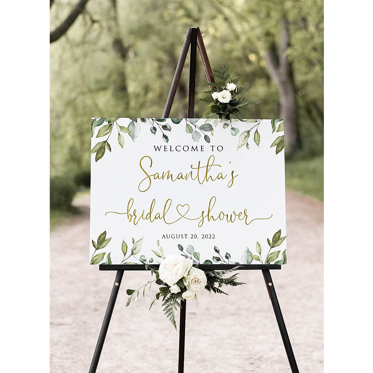 Bridal Shower Sign, Bridal Shower Decorstions, Greenery Bridal Shower, Bridal Shower Welcome Sign, Bridal Shower Invitations, Bridal Shower Backdrop, Bridal Shower Welcome Sign on Stand -12