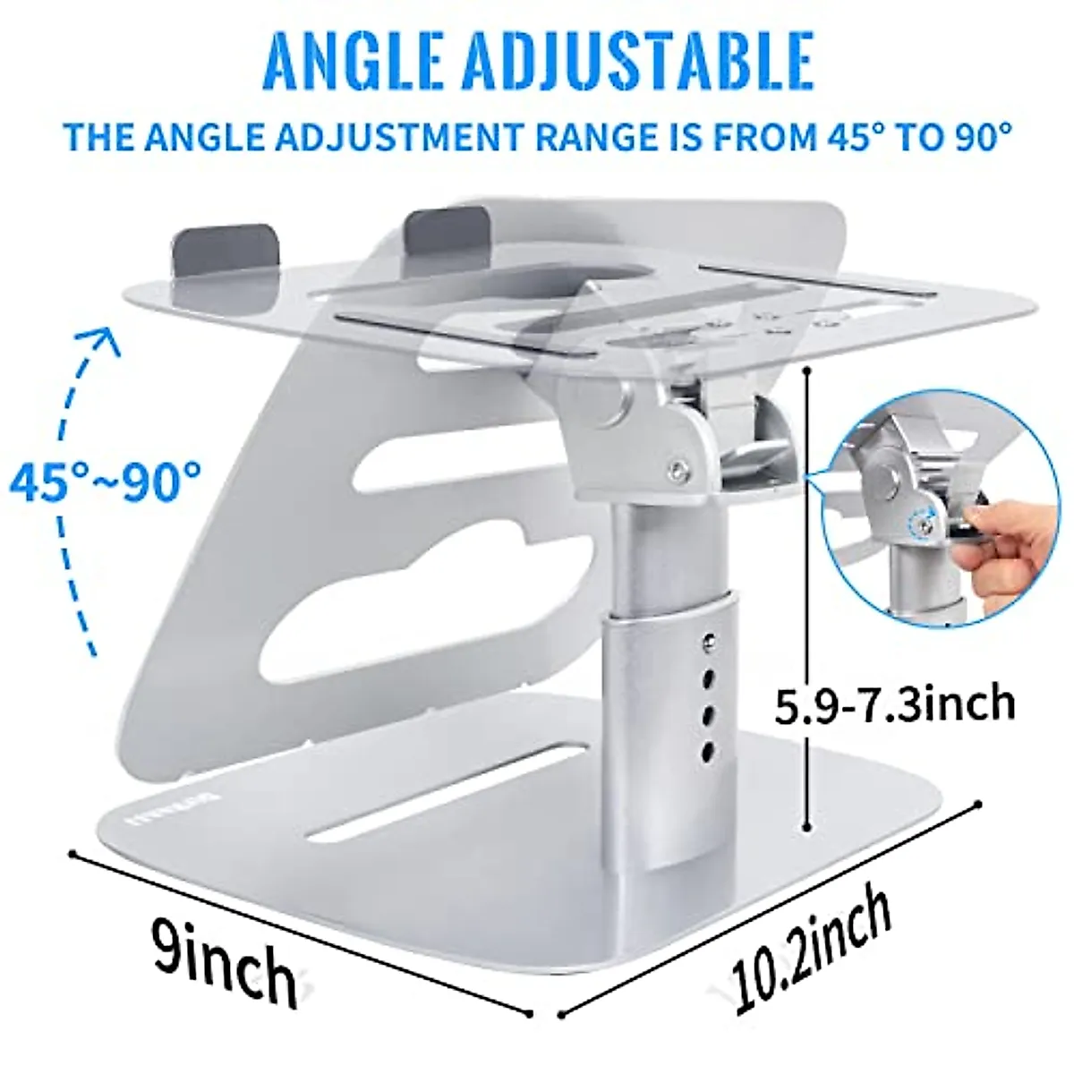 Laptop Stand for Desk ,Multi-Angle Stand with Unique Structure Design,More Stability, Adjustable Notebook Stand for Laptop up to 17 inches,Compatible for MacBook Pro/Air, Surface Laptop, etc.