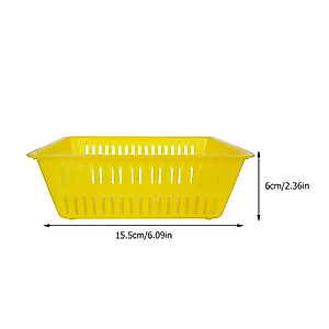 SAFIGLE 10pcs for Bathroom Home Makeup Bin Holder Coins Container Organizer Decorative Plastic Tray Household Storage Modular Baskets Sundries Mini Yellow Desktop Basket Multipurpose Coin