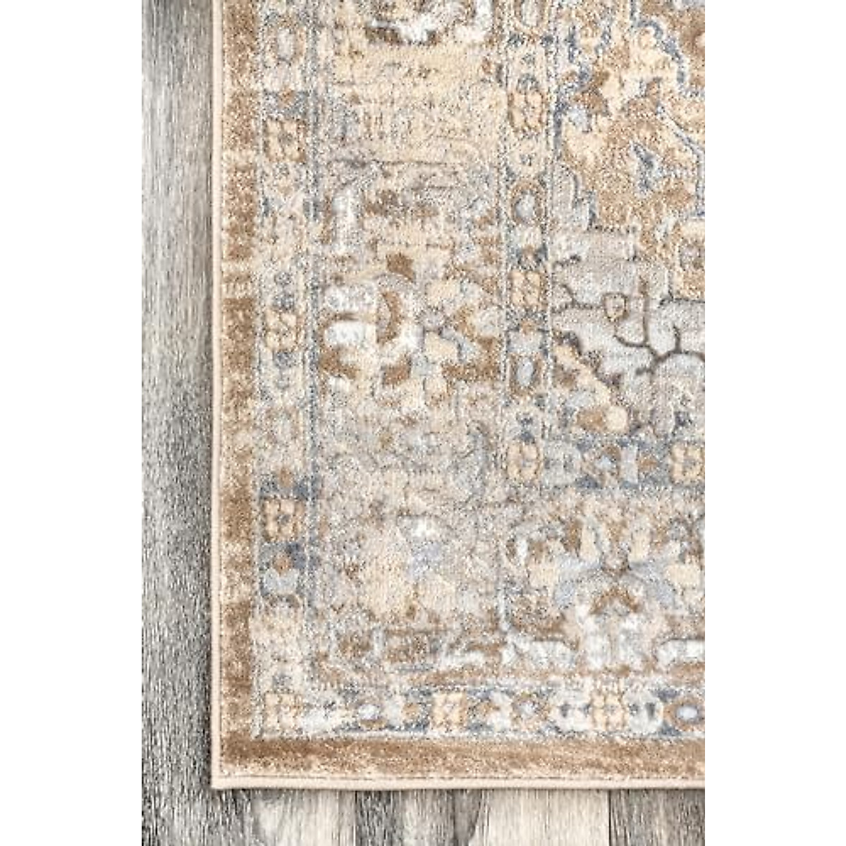 nuLOOM Vintage Medallion Thea Area Rug, 6' 7" x 9', Beige