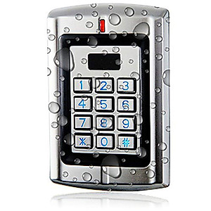 MENGQI-CONTROL Metal Weatherproof Access Control System 600LBS Force Electric Magnetic Lock +110VPower Supply+Exit Button+Cards+Key Fobs