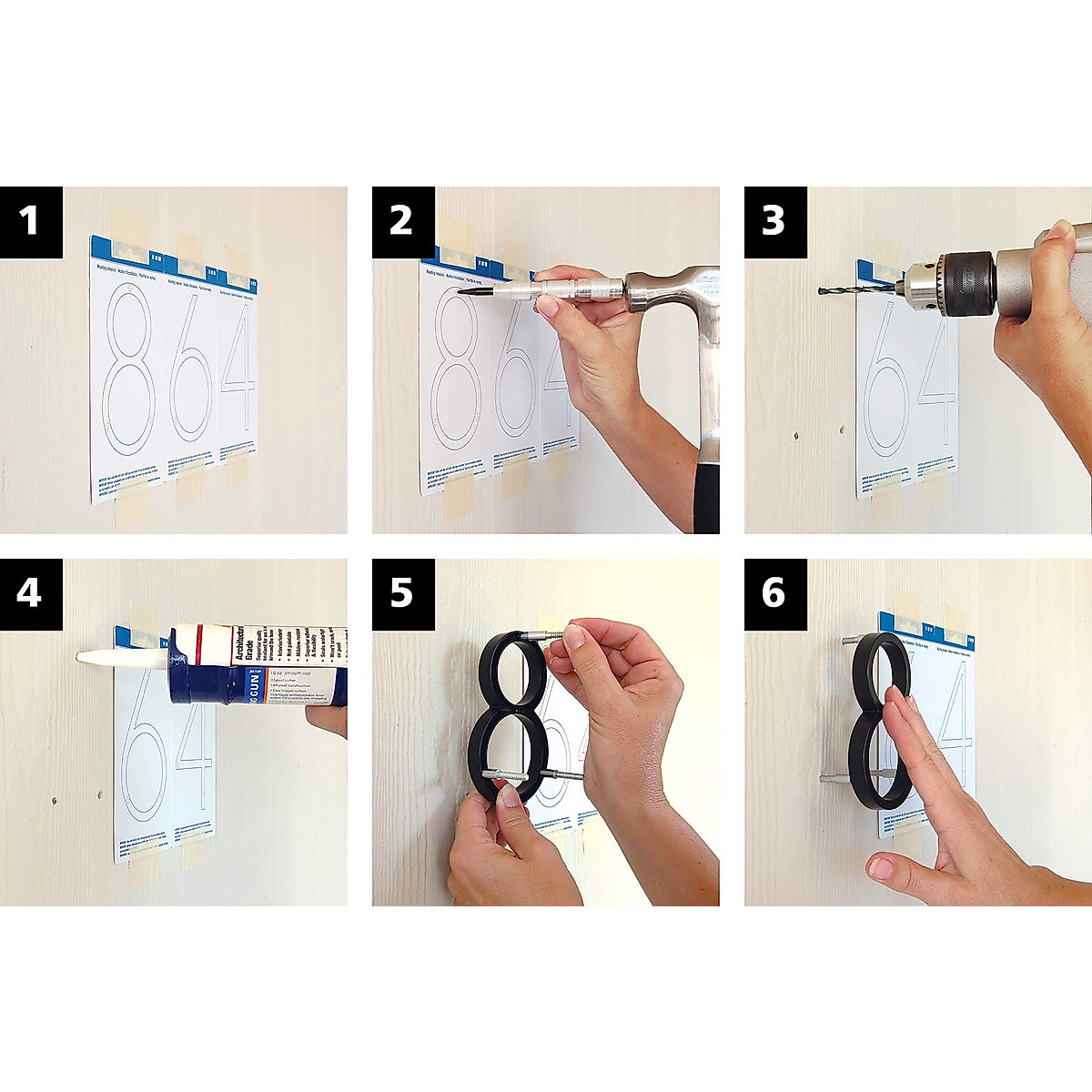 Distinctions 844709 Upgraded 5" Brushed Nickel 5" Floating House Number 9