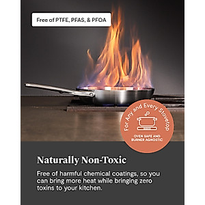 Caraway Stainless Steel Cookware Set (4 Piece) - 5-Ply Stainless Steel Pots & Pans - Includes Fry Pan, Sauce Pan, Sauté Pan, Dutch Oven, & Storage - Non Toxic, PTFE & PFOA Free