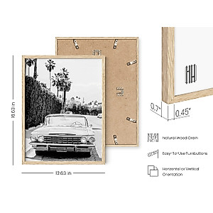 Haus and Hues Black and White Car Poster - Black and White pictures for Wall Decor Car Prints and Posters Wall Art, Car Pictures for Wall (Beige Framed, 12x16)