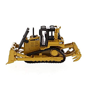 1:64 Scale Caterpillar D6R Track-Type Tractor - Construction Metal Series by Diecast Masters - 85691 - Poseable Giant Ripper and Free-Rolling, Segmented PVC Tracks - Diecast Metal with Plastic Parts
