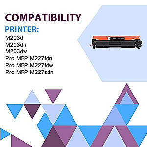 30A CF230A Toner Cartridge Black 4 Pack Compatible Replacement for HP 30A CF230A 30X CF230X for Pro MFP M227fdw M203dw M227fdn M203dn M227sdn M203d M227 M203 Series Printer Ink