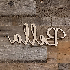 12-48 inches wide Custom Wooden Name Sign Hand Script Letter Baby Name Nursery Décor Girls Room bedroom wall name wood name craft letter ready to paint Bella