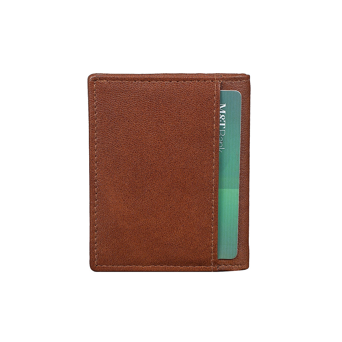 Urban Nature Tan Genuine Leather RFID Protected Slim Billfold Business Card holder Minimalist Wallet