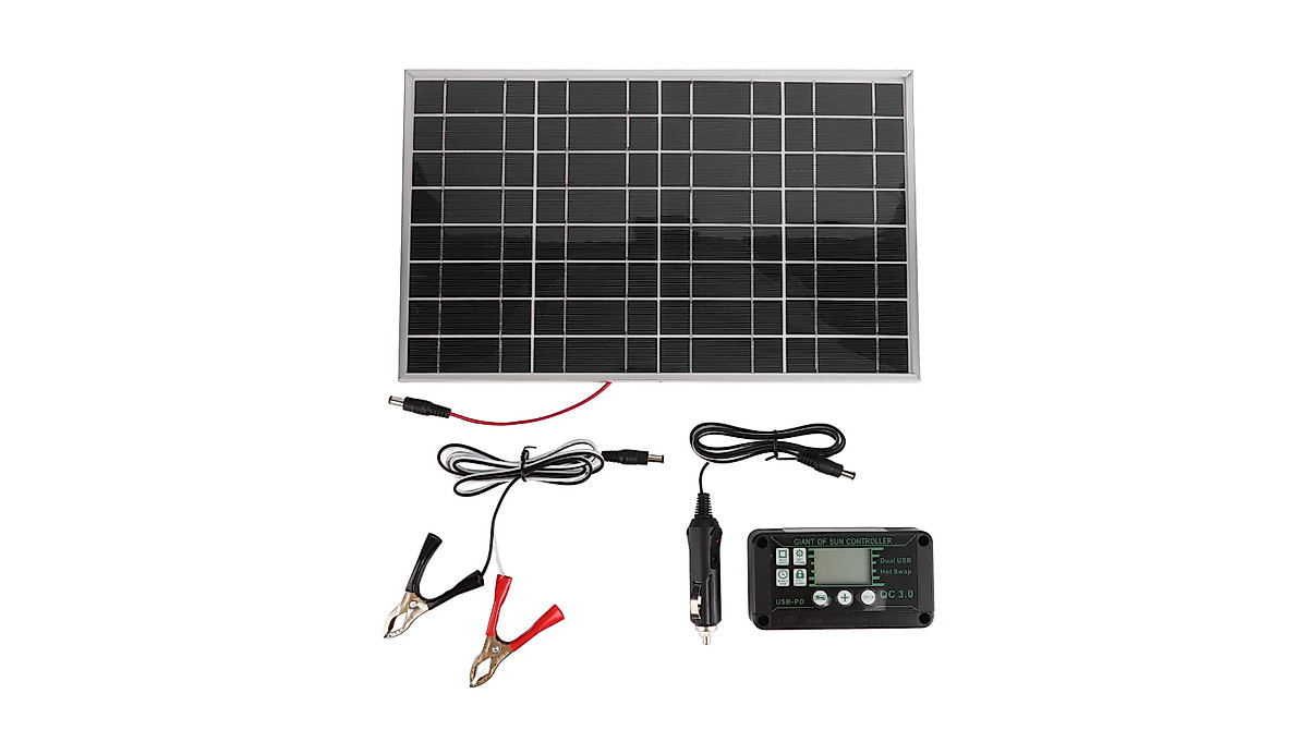 KENANLAN 30W Solar Panel Kit, Polycrystalline Silicon Solar Charge ...