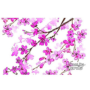 Tervis Cherry Blossom Stainless Steel Tumbler with Clear and Black Hammer Lid, 20 oz