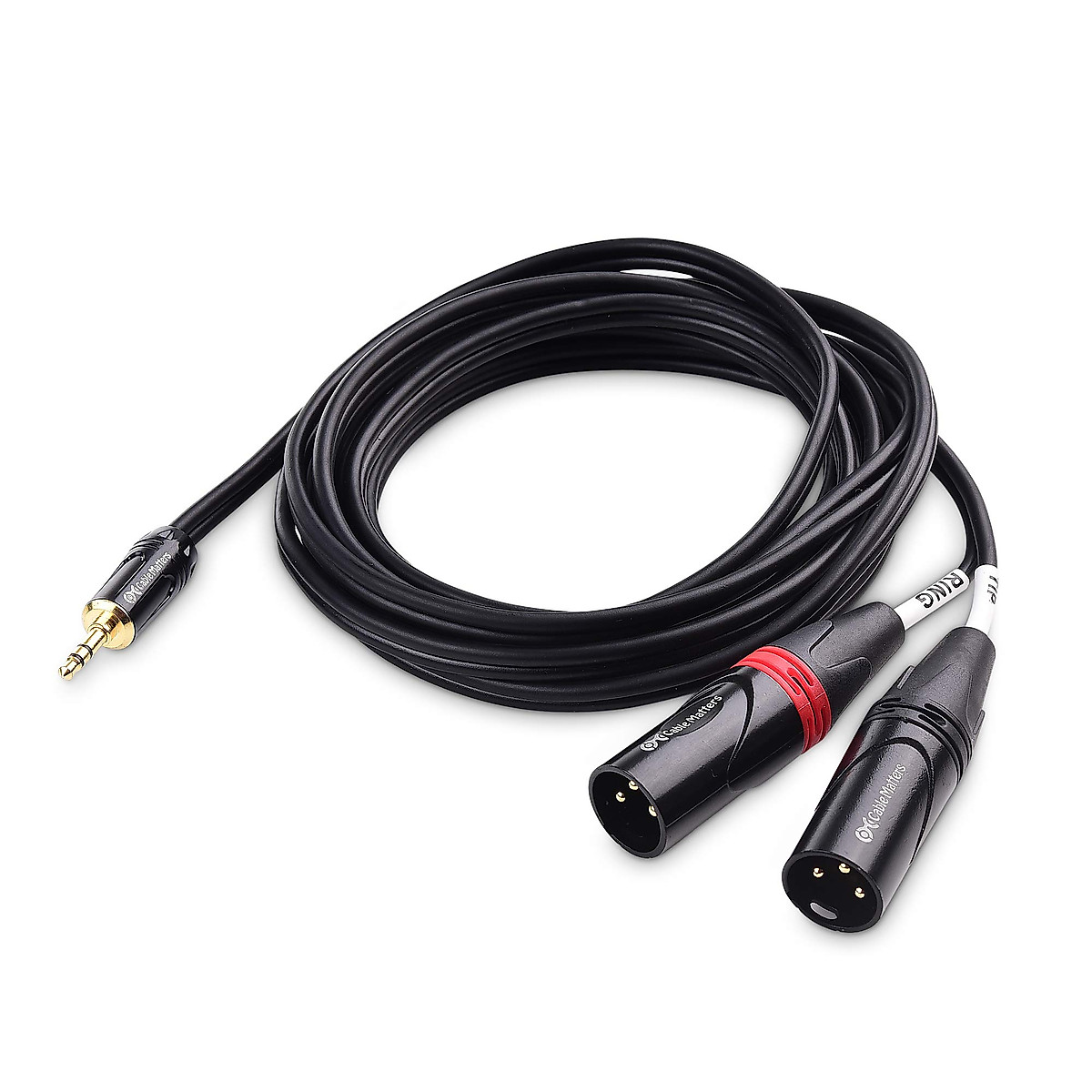 Cable Matters 3.5mm 1/8 Inch TRS to 2 XLR Cable 10 ft, Male to Female Aux to Dual XLR Breakout Cable