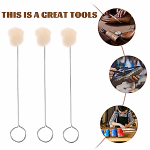 MAGICLULU 10pcs Wool Daubers Ball Brush Leather Dye Leather Tool Leather Crafting Tools for Leather Dyes for DIY Crafts Projects