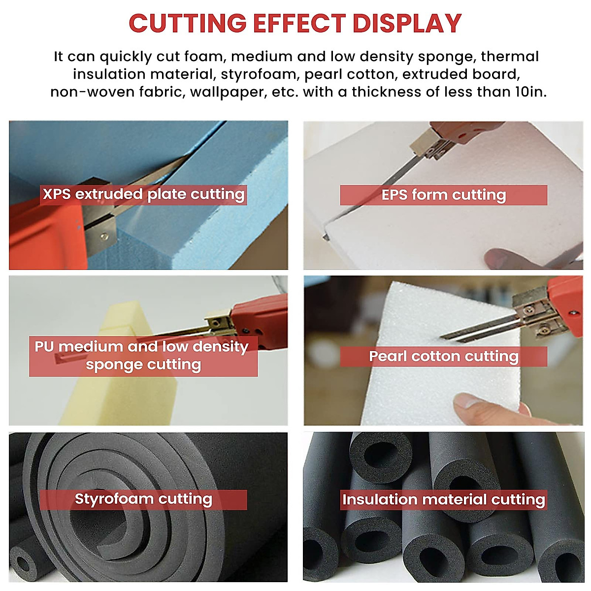 Huanyu Hot Knife 100W with 4 Blades Arc/Shovel/Sharp/R-Type + Hot Knife 250W Straight Type 10in